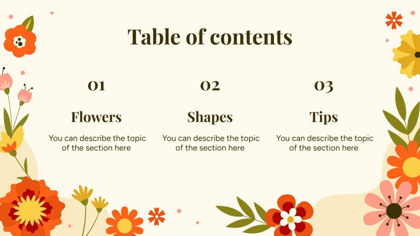 Flowers and Shapes Theme | Google Slides & PowerPoint