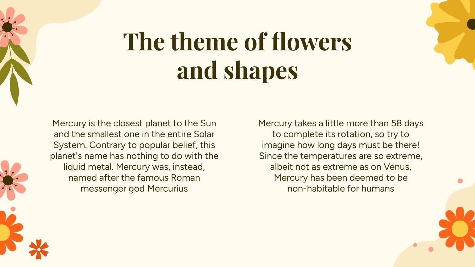 Flowers and Shapes Theme | Google Slides & PowerPoint