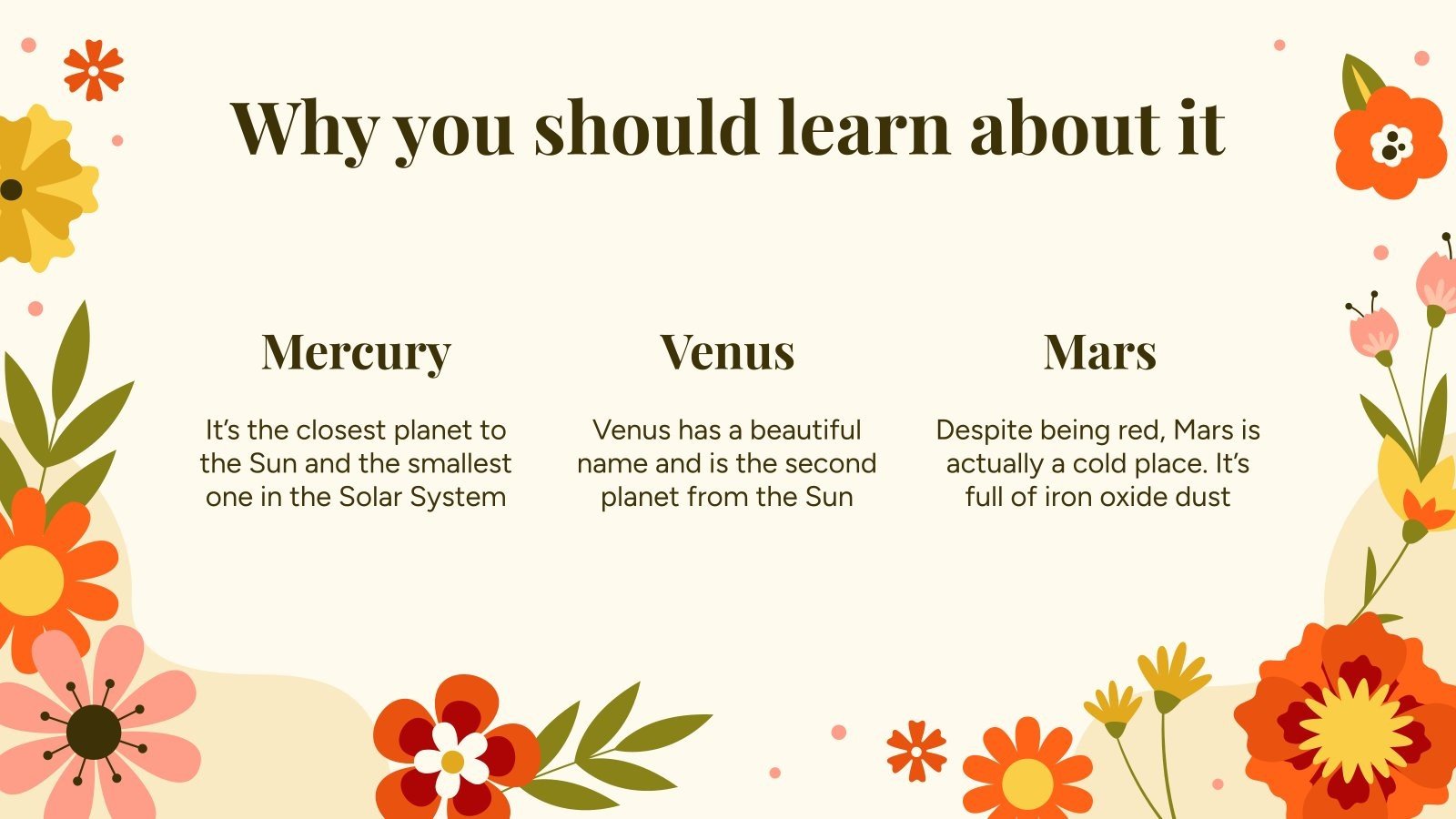 Flowers and Shapes Theme | Google Slides & PowerPoint