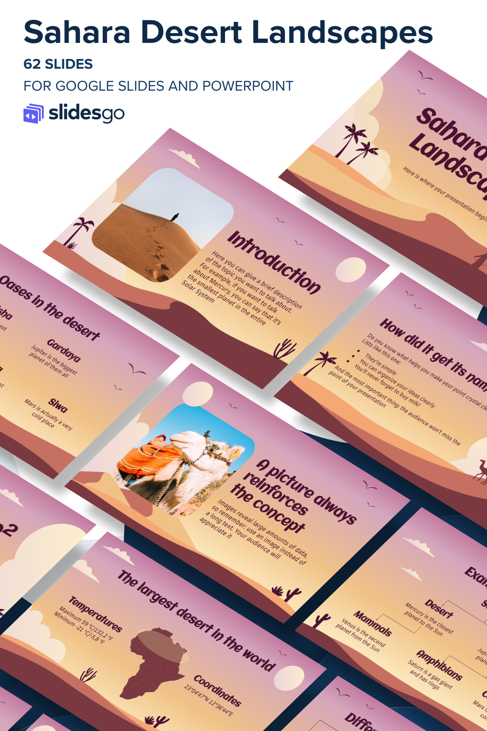 Sahara Desert Landscapes | Google Slides & PowerPoint