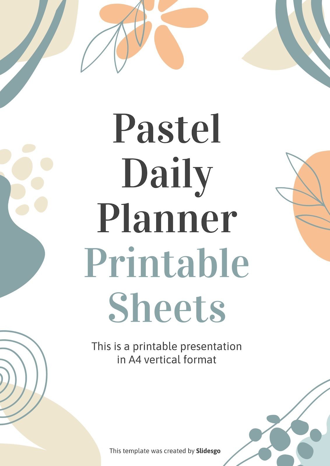Pastel Daily Planner Printable Sheets | Google Slides & PPT