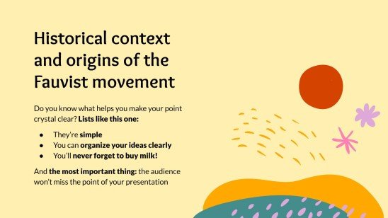 Art Subject for High School: Fauvism | Google Slides & PPT