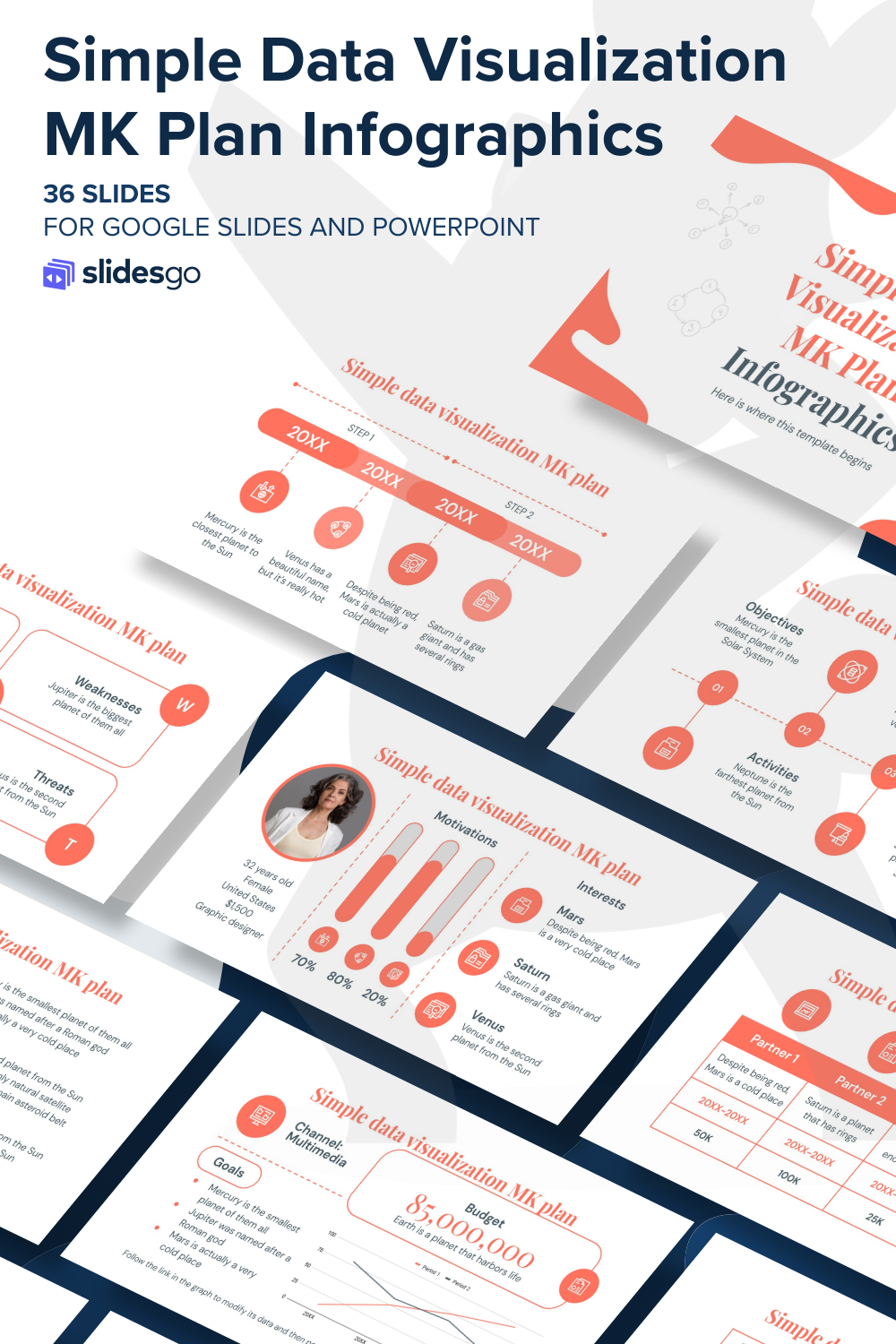 Simple Data Visualization MK Plan Infographics