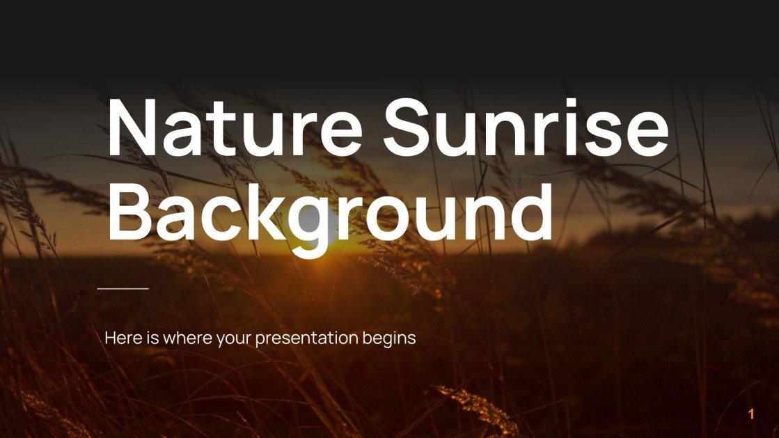 Nature Sunrise Background | Google Slides & PowerPoint