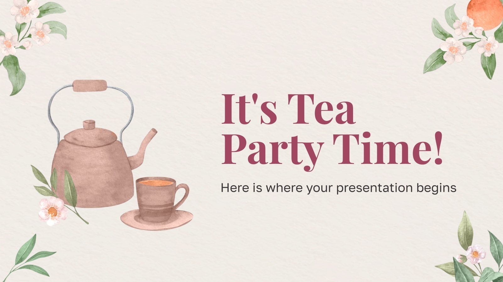 It's Tea Party Time! | Google Slides & PowerPoint