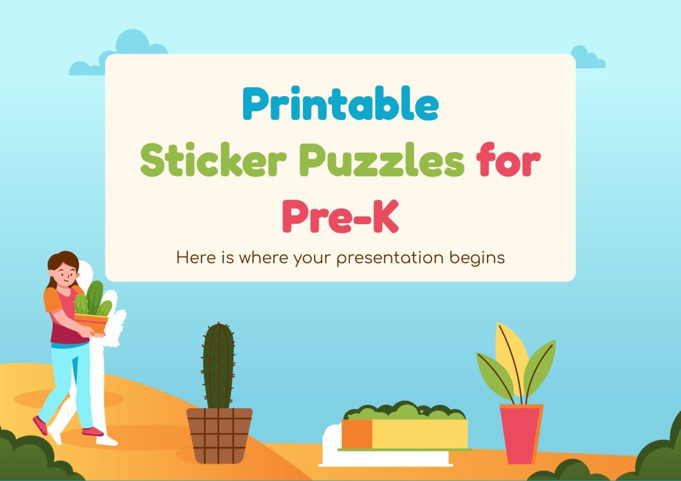 Printable Sticker Puzzles for Pre-K