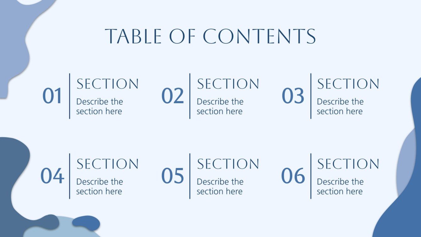 Watery Blue Shapes Theme | Google Slides & PowerPoint