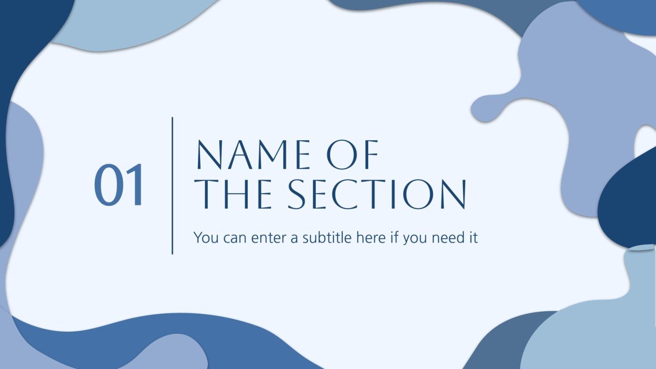 Watery Blue Shapes Theme | Google Slides & PowerPoint