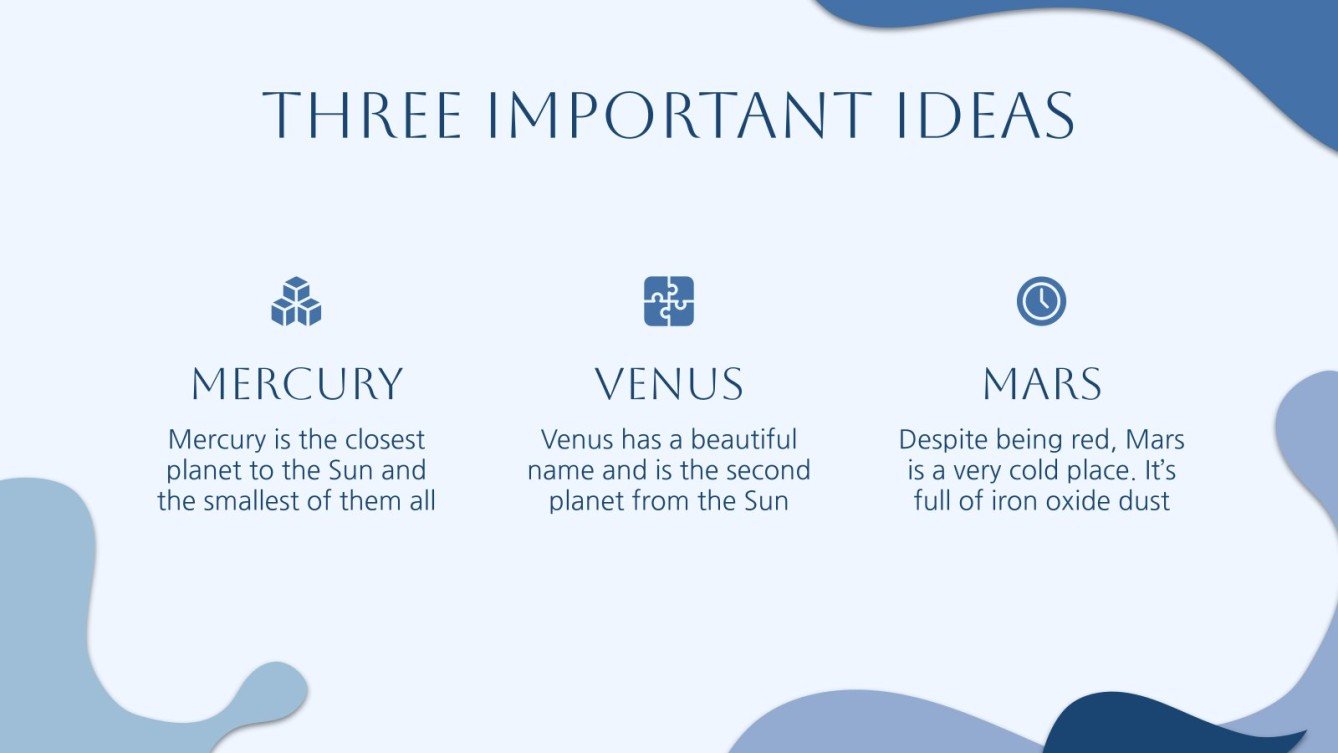 Watery Blue Shapes Theme | Google Slides & PowerPoint