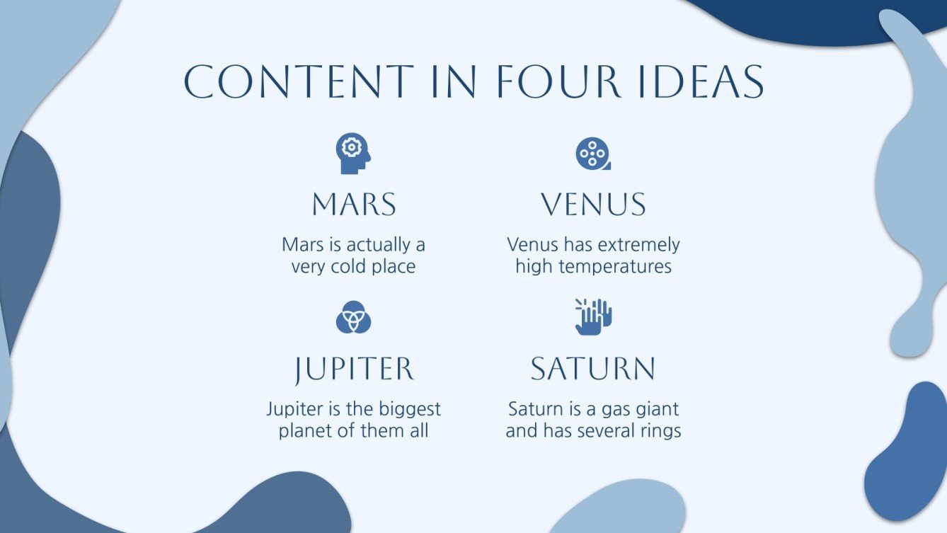 Watery Blue Shapes Theme | Google Slides & PowerPoint