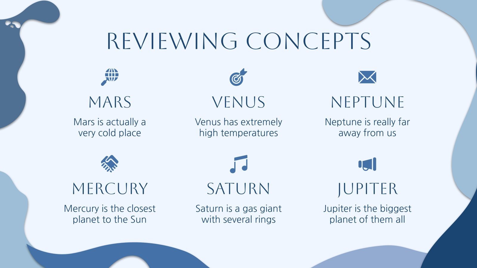 Watery Blue Shapes Theme | Google Slides & PowerPoint