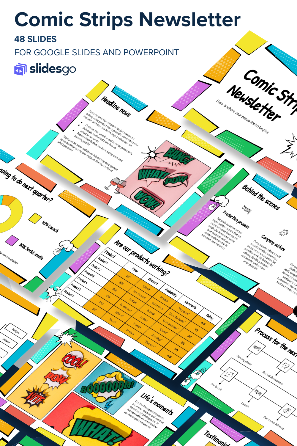 Comic Strips Newsletter | Google Slides & PowerPoint