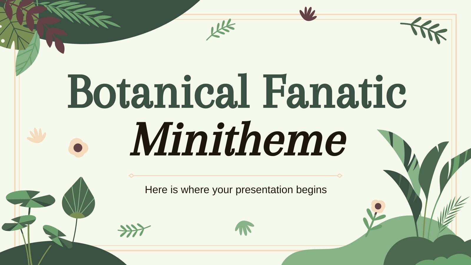 Kostenlose Vorlagen zum Thema Pflanzen für Google Slides und PowerPoint