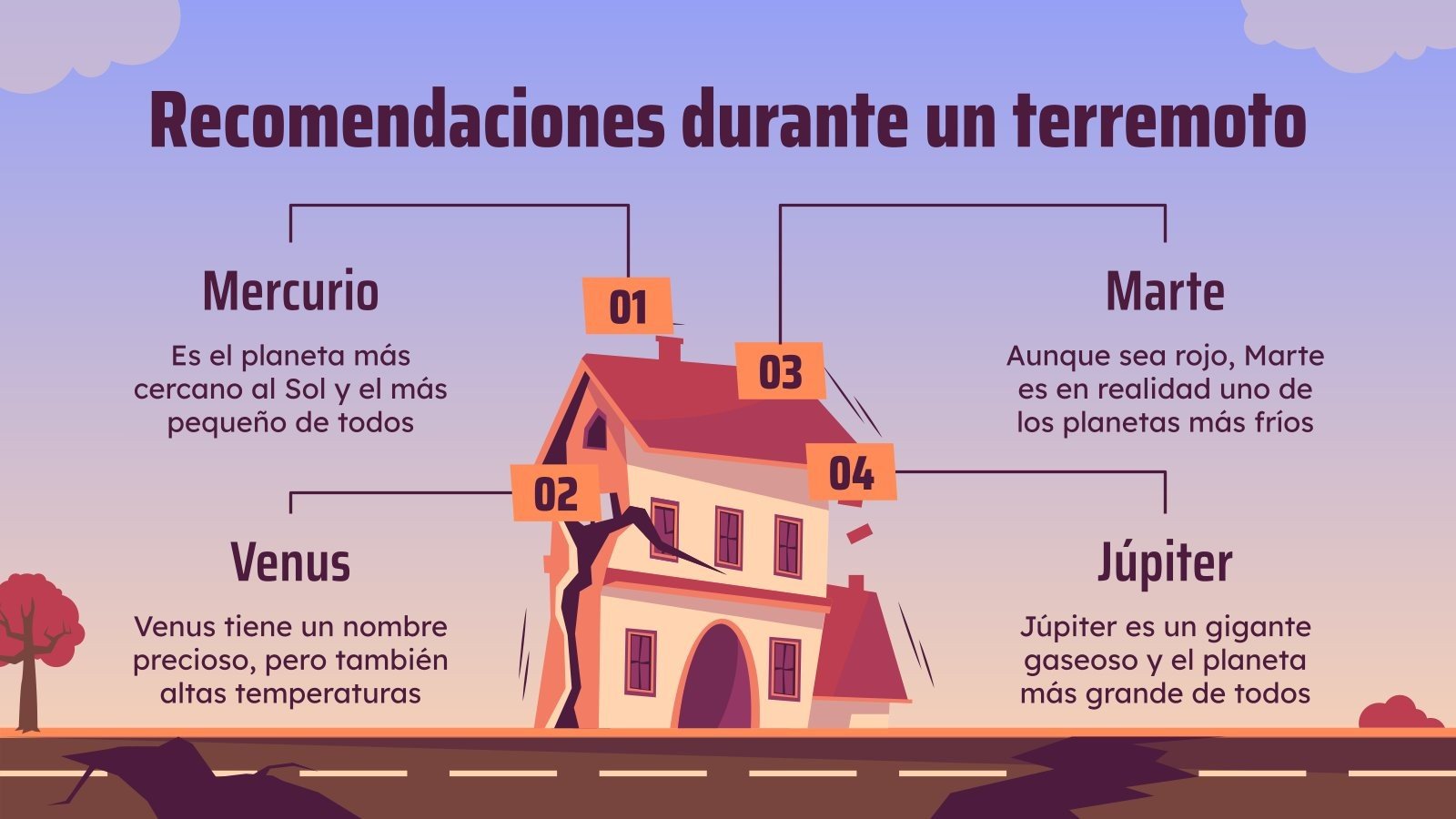 Recomendaciones durante un terremoto - infografías