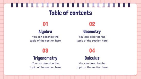 Math Grid Notebook for High School | Google Slides & PPT