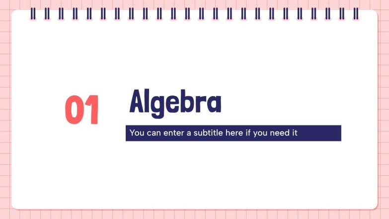Math Grid Notebook for High School | Google Slides & PPT