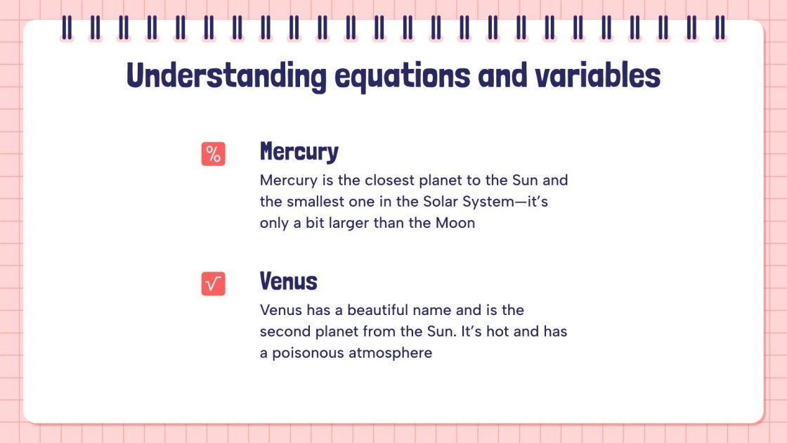 Math Grid Notebook for High School | Google Slides & PPT