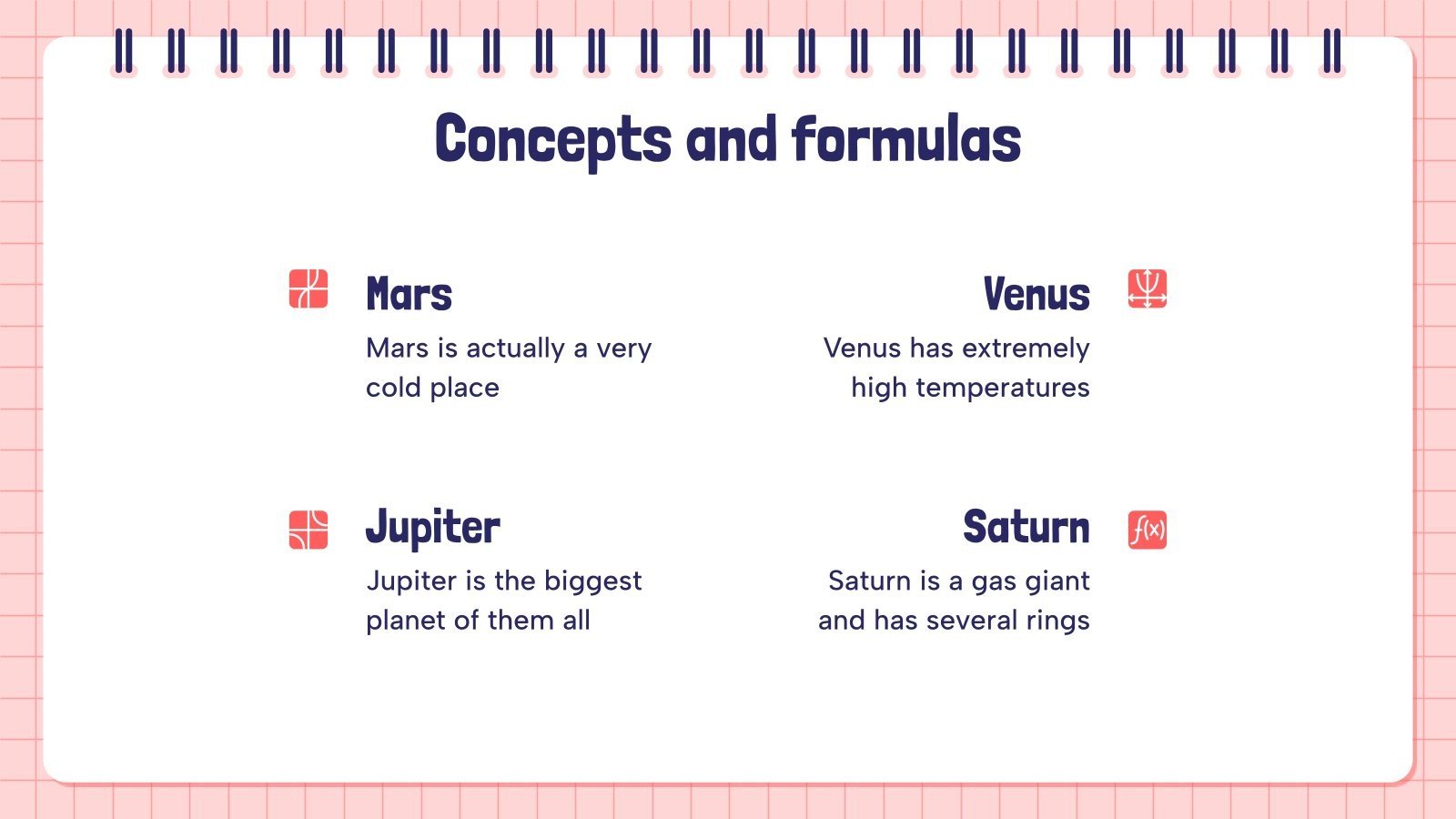 Math Grid Notebook for High School | Google Slides & PPT