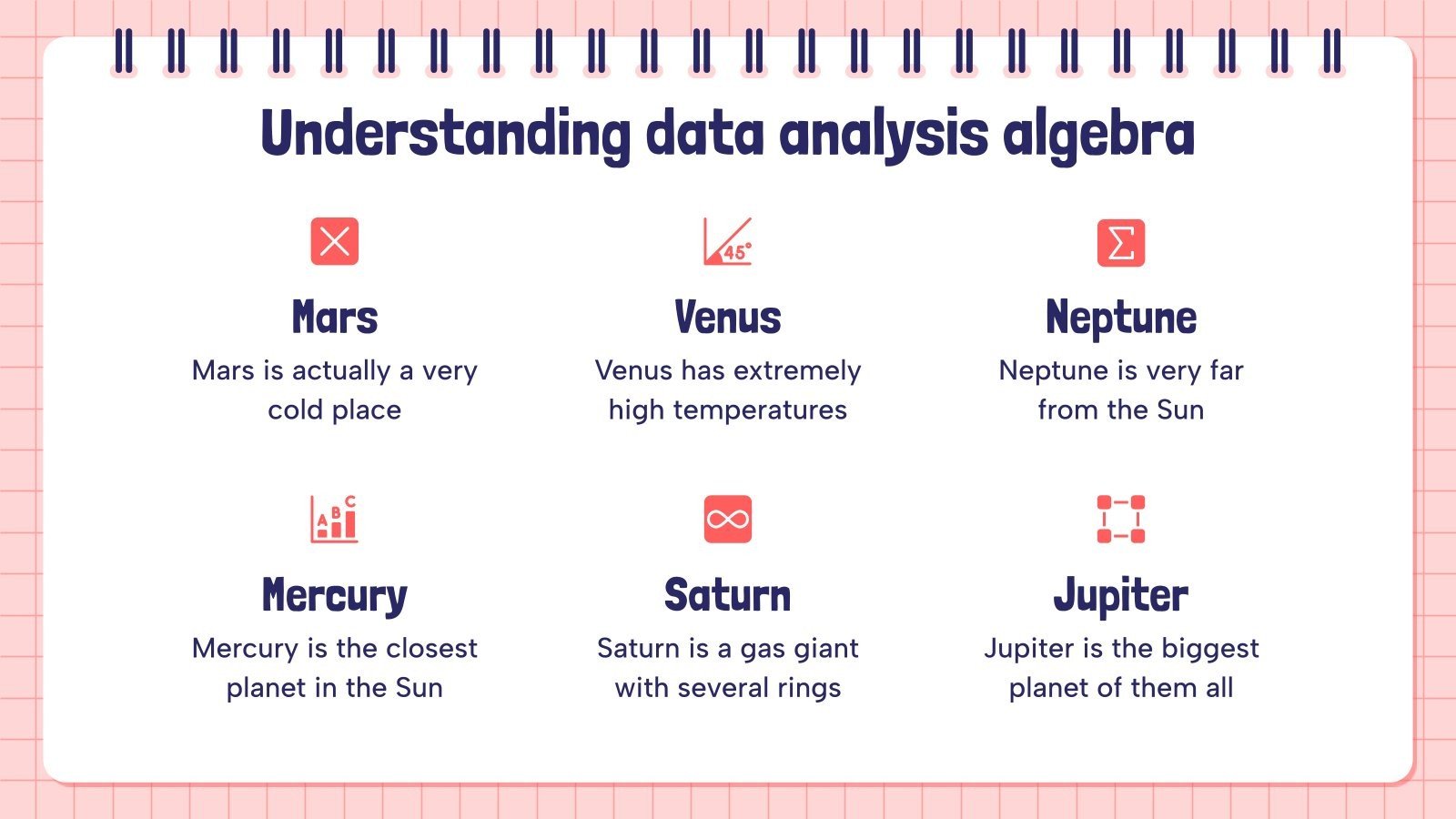 Math Grid Notebook for High School | Google Slides & PPT