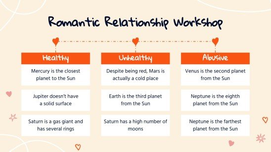 Romantic Relationship Workshop Infographics