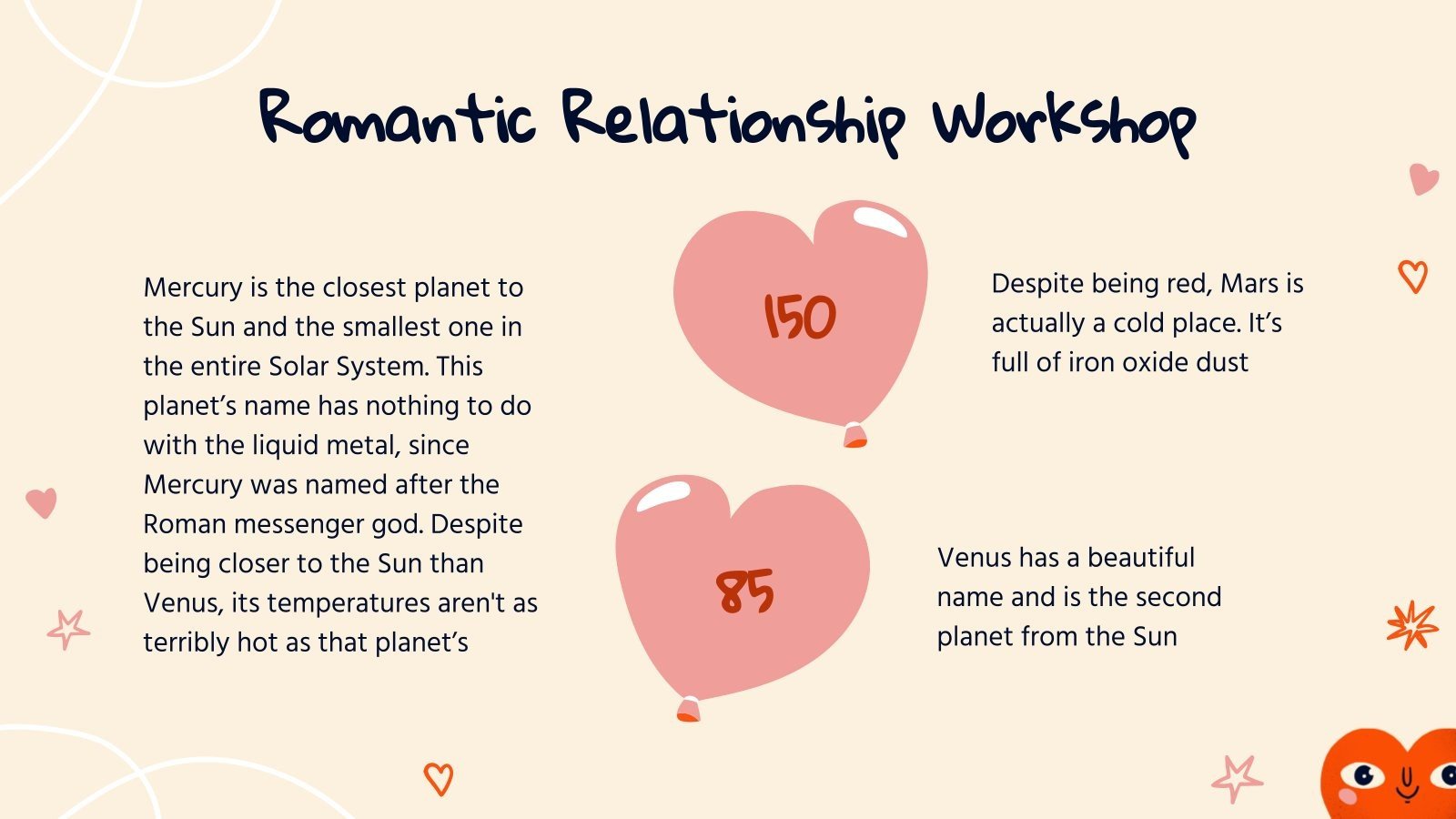 Romantic Relationship Workshop Infographics