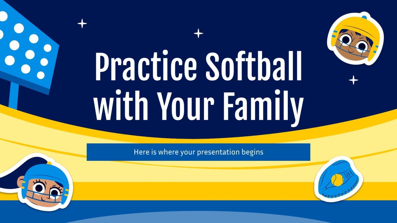 Practice Softball with Your Family | Google Slides & PPT