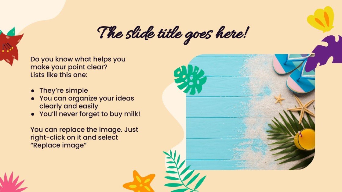 Summer Tropical and Floral Minitheme | Google Slides & PPT
