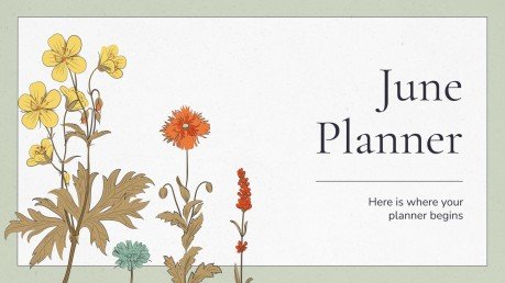 June Planner | Google Slides & PPT