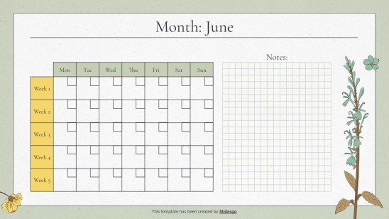 June Planner | Google Slides & PPT