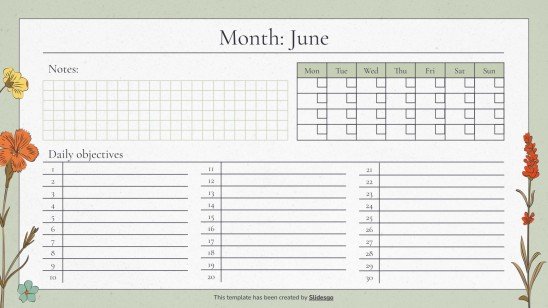 June Planner | Google Slides & PPT