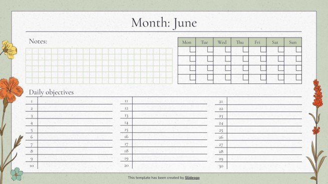 June Planner | Google Slides & PPT