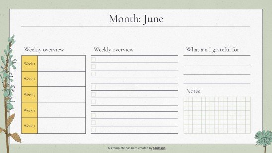 June Planner | Google Slides & PPT
