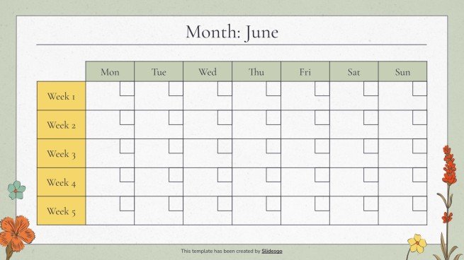 June Planner | Google Slides & PPT