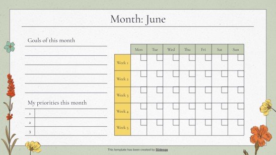 June Planner | Google Slides & PPT
