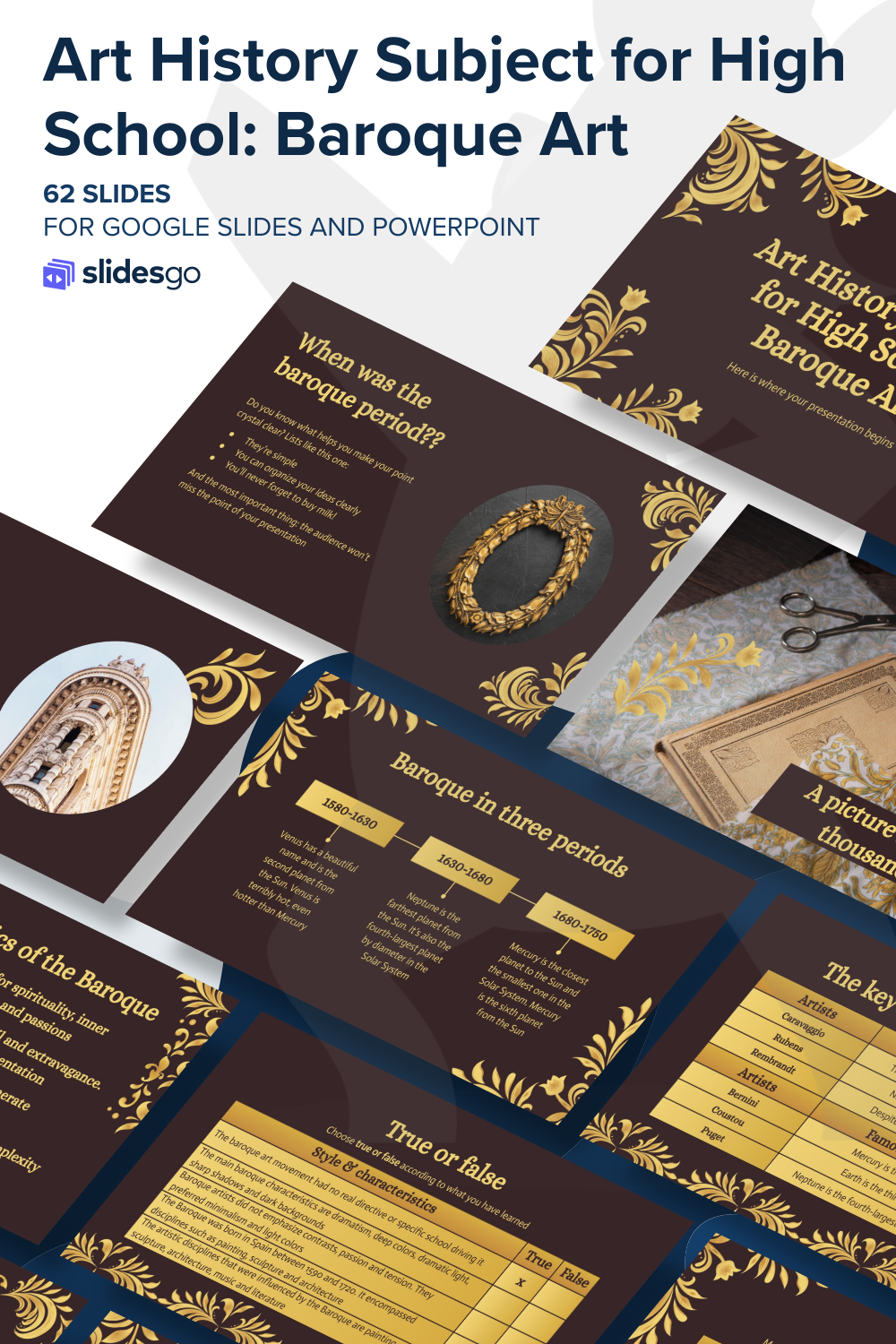 Art History for High School: Baroque Art | Google Slides