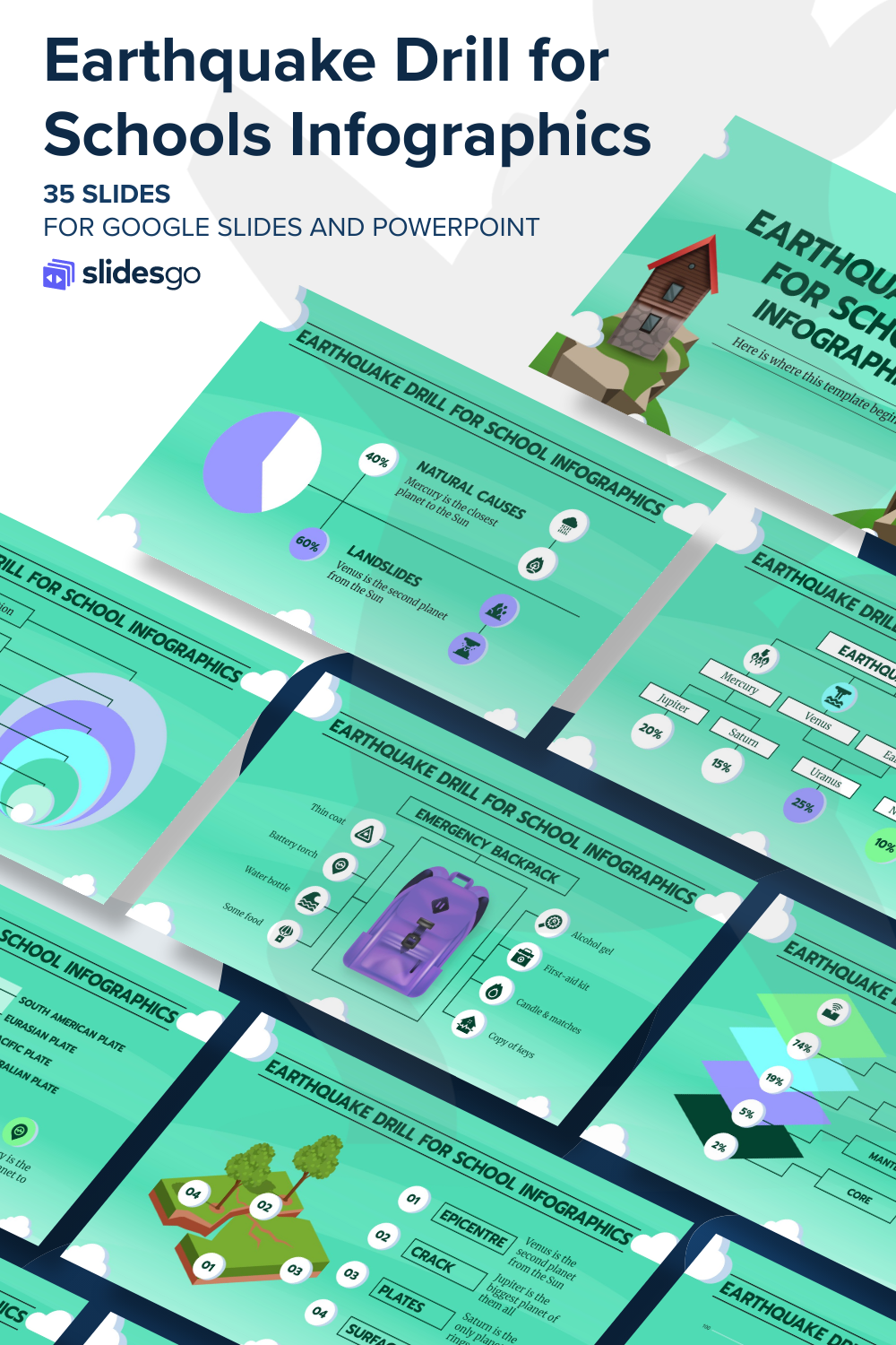 Earthquake Drill for Schools Infographics | Google Slides