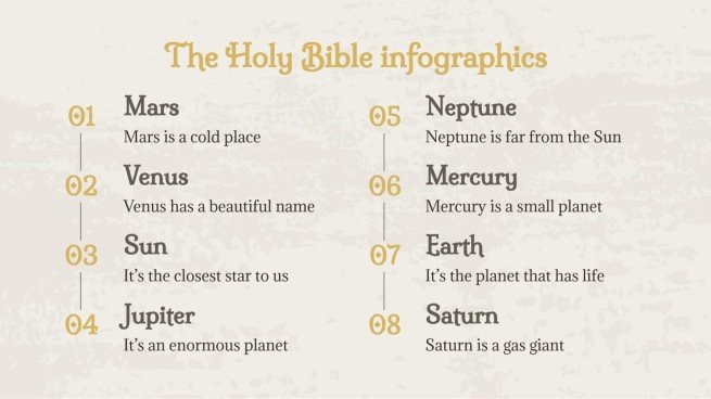 The Holy Bible Infographics | Google Slides & PowerPoint