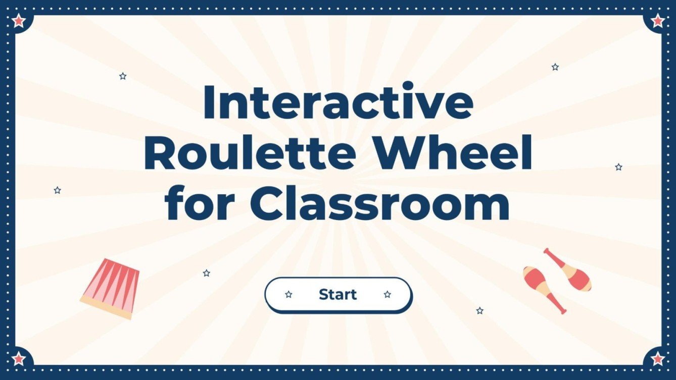 Ruleta interactiva para clase | Google Slides y PowerPoint