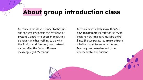 Group Introduction Class for Middle School | Google Slides