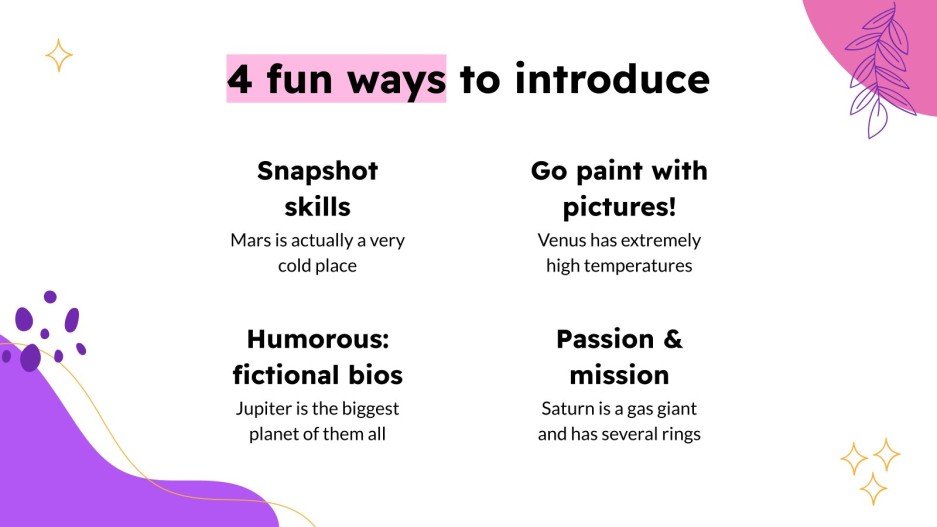 Group Introduction Class for Middle School | Google Slides