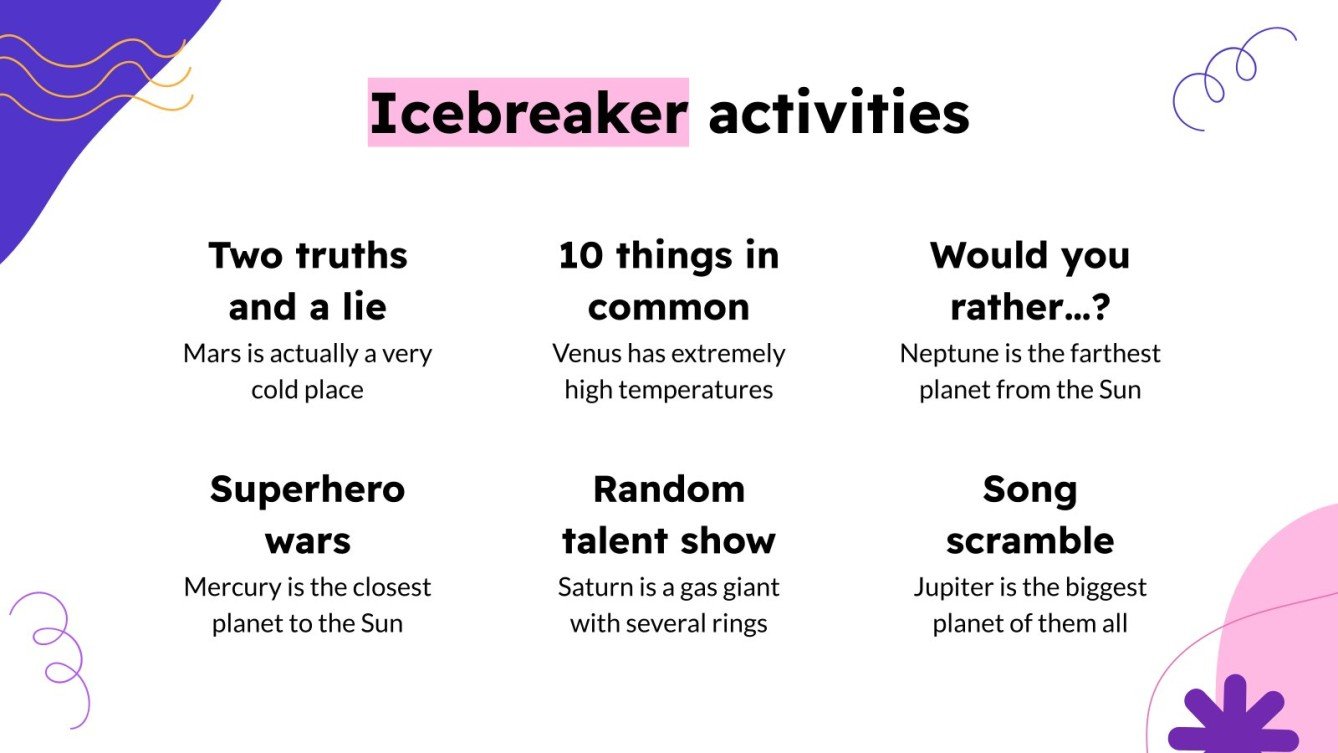 Group Introduction Class for Middle School | Google Slides