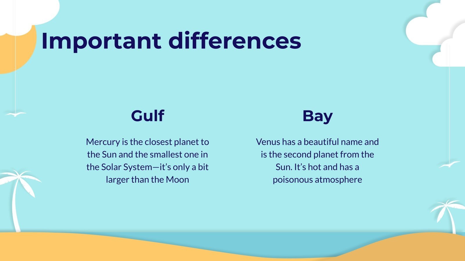 Geografía para primaria: Golfo y bahía | Google Slides