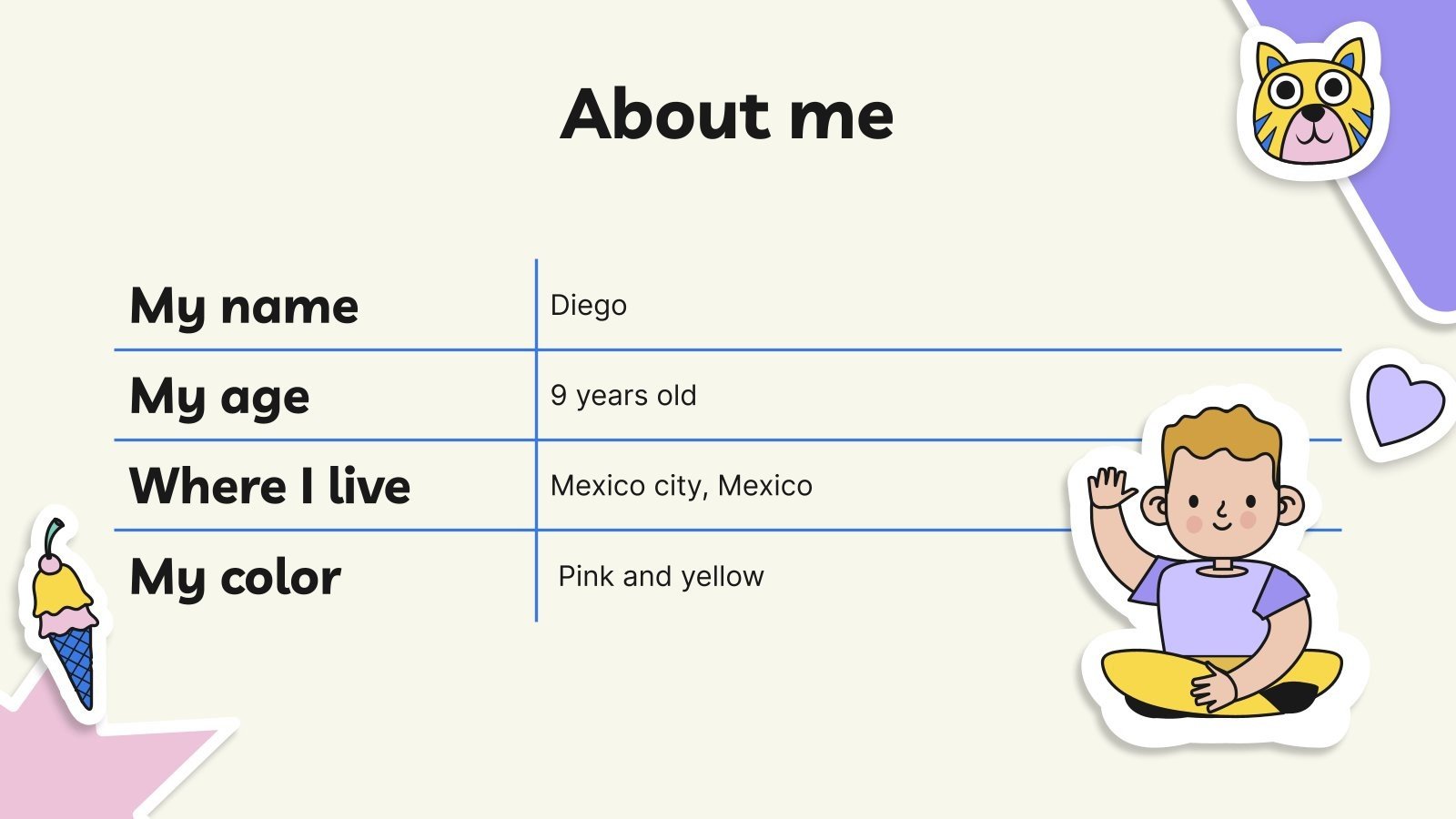 Introducing Myself at School: This is me! | Google Slides