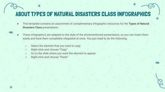 Types of Natural Disasters Class Infographics