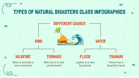 Types of Natural Disasters Class Infographics