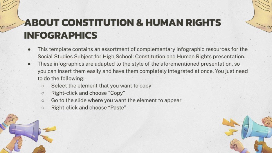 Social Studies: Constitution & Human Rights Infographics