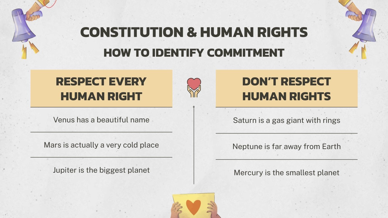 Social Studies: Constitution & Human Rights Infographics