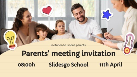 Parents' Meeting Invitation Newsletter | Google Slides & PPT
