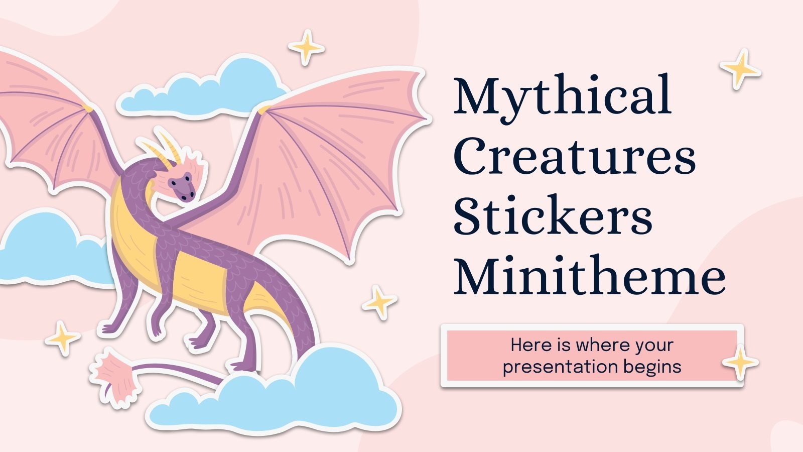 Mythical Creatures Stickers Minitheme | Google Slides & PPT