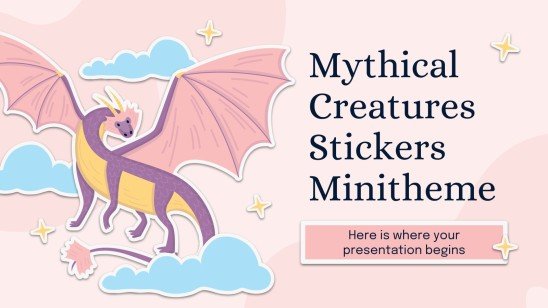 Mythical Creatures Stickers Minitheme | Google Slides & PPT